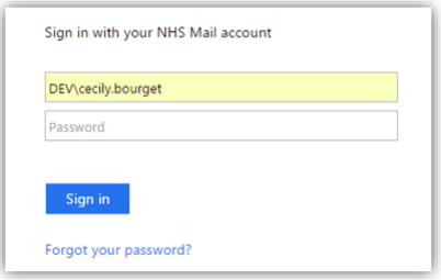 Reset your password – NHSmail Support