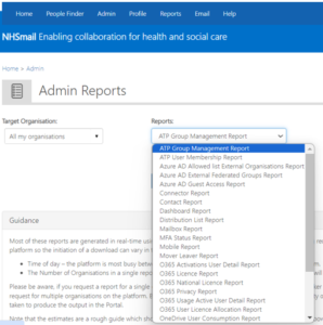 Admin Report Overview – NHSmail Support